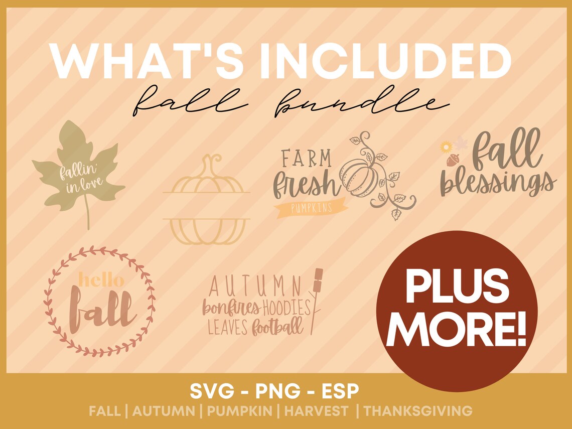 Fall SVG Bundle | Autumn Svg Pack, Digital Download, Circuit Cut Files ...
