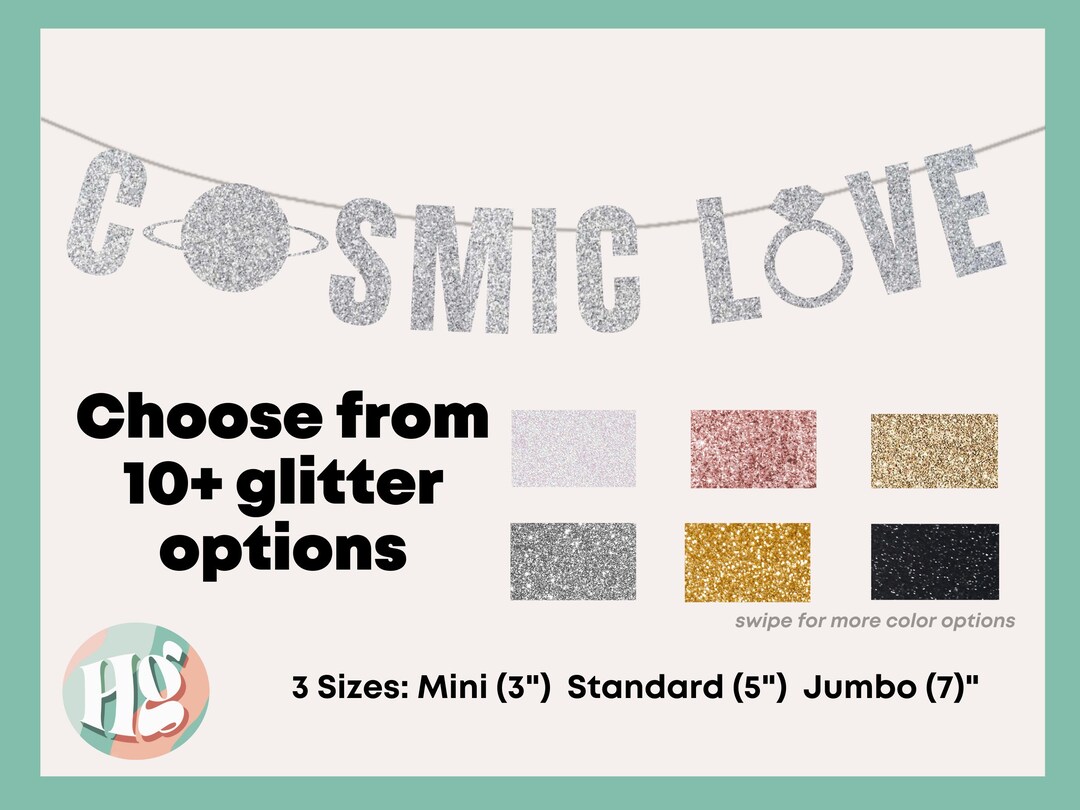 COSMIC LOVE Galactic Bash Outer Space Bachelorette Glitter - Etsy