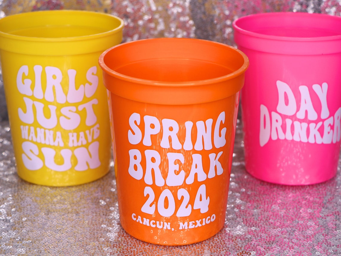 SPRING BREAK 2025 Groovy Cups for Girls Trip | Beach Vacation, Just ...