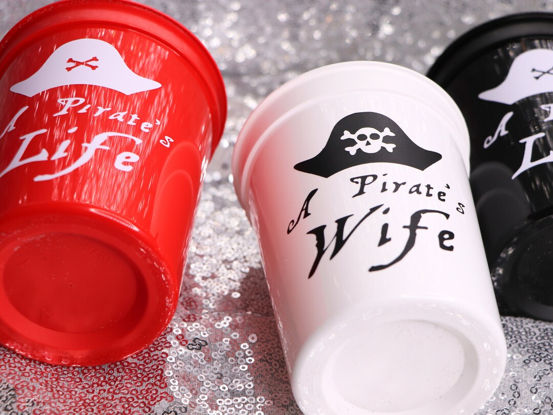 PIRATE WIFE CUPS for Pirate Shipwrecked Bachelorette Party | Pirate ...