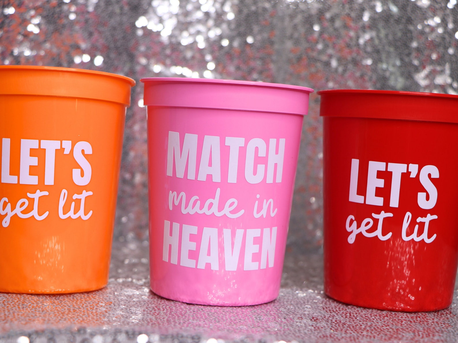 MATCH MADE in HEAVEN Get Lit Cups for Bachelorette Party | Bride on ...