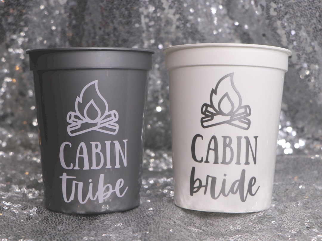 CABIN BRIDE TRIBE Cup for Outdoorsy Camping Bachelorette, Flannel Fling ...