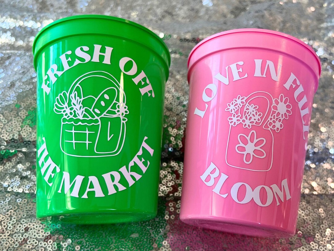 MARKET FRESH Stadium Cups for Bachelorette Party | Bach Favors, Spring ...