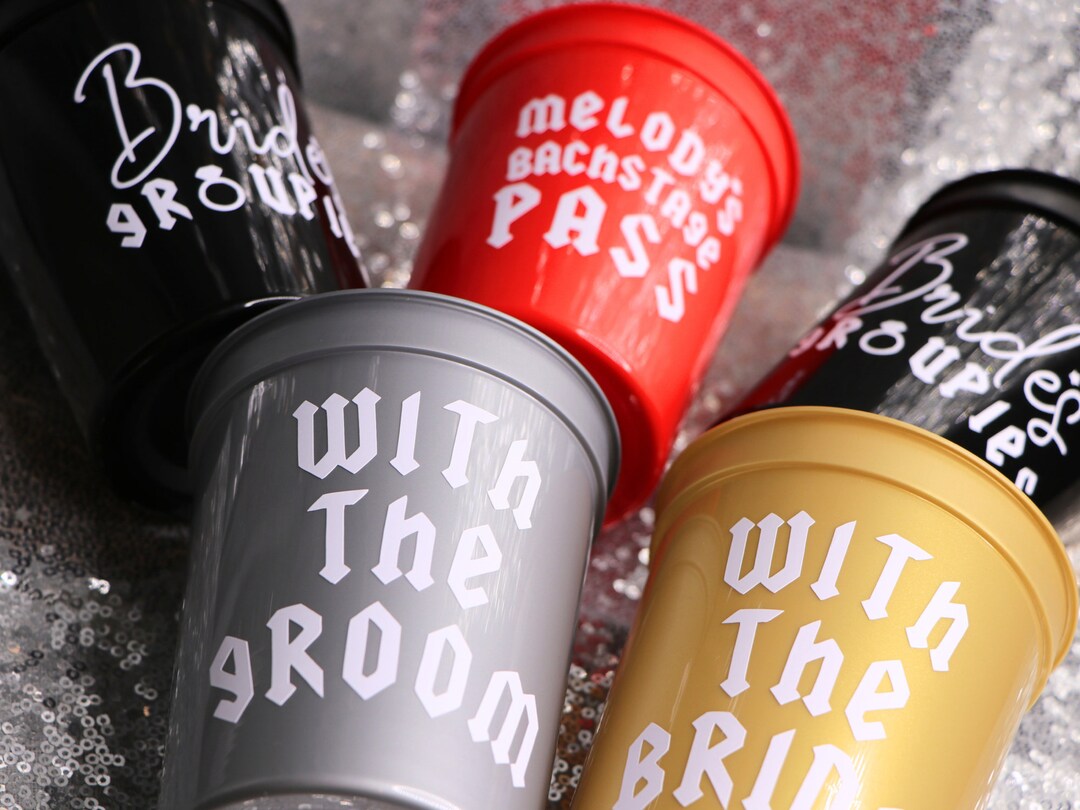 BRIDE’S GROUPIES Bachstage Pass Cups Emo Punk Rock Alternative Rockstar ...