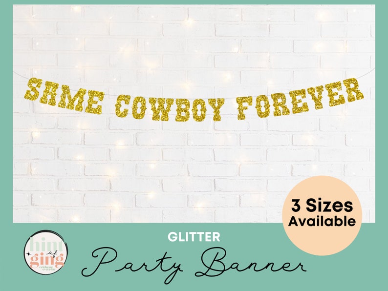 Same Cowboy Forever Country Western Bachelorette Glitter - Etsy