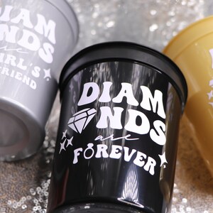 DIAMONDS ARE FOREVER Cups for Bachelorette Party | Las Vegas ...