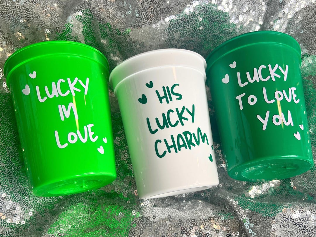 ST PATRICKS Stadium Cups for Bachelorette Party | Bach Favors, Lucky in ...