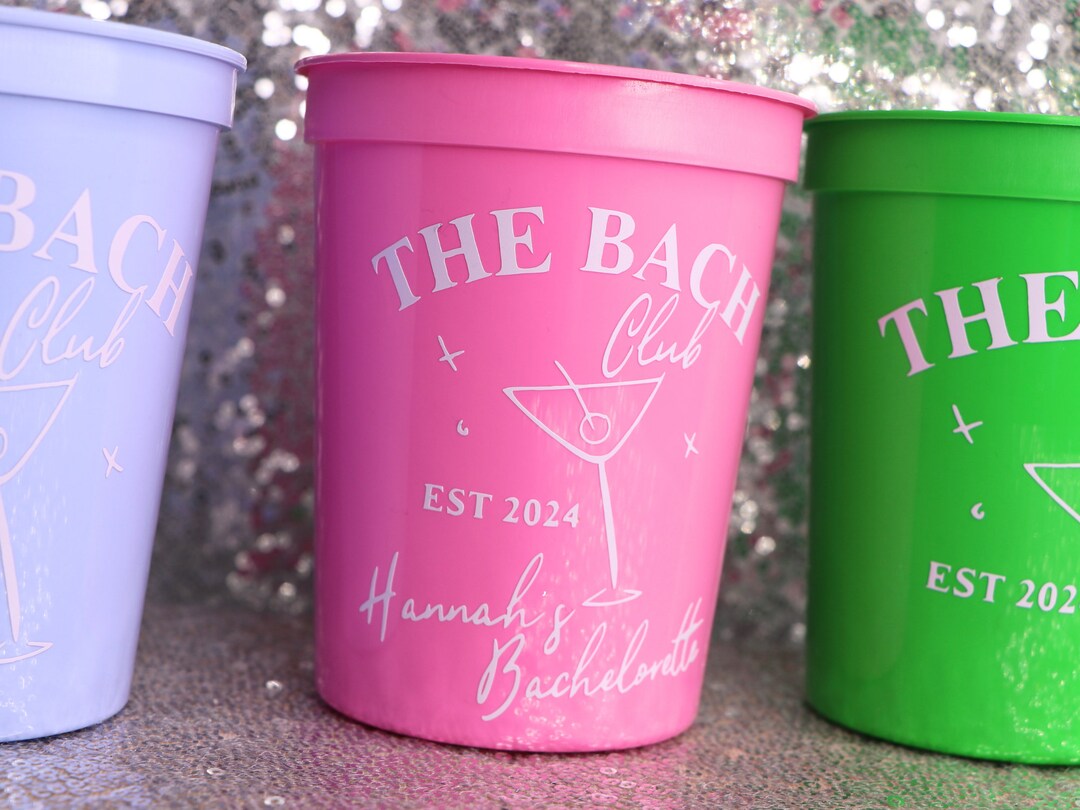BACH CLUB Cups for Country Club Bachelorette Party | Classy ...
