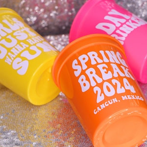 SPRING BREAK 2025 Groovy Cups for Girls Trip | Beach Vacation, Just ...