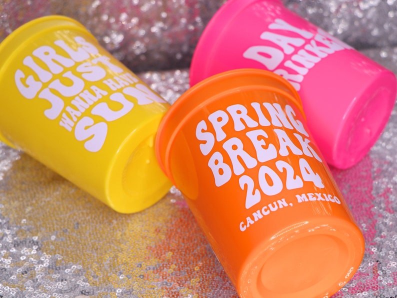 SPRING BREAK 2025 Groovy Cups for Girls Trip | Beach Vacation, Just ...