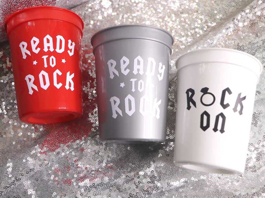 READY TO ROCK Cups for Emo Punk Rock N Roll Alt Goth Bachelorette | He ...