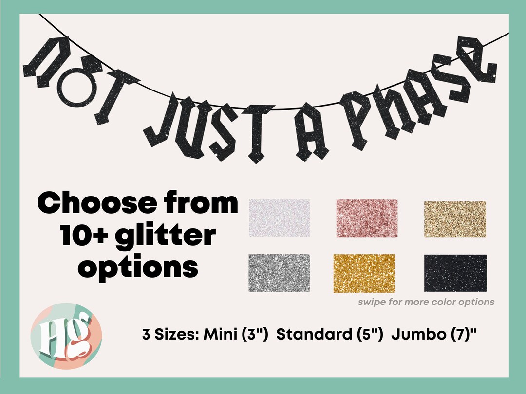 NOT A PHASE Banner for Emo Punk Rock Alternative Bachelorette - Etsy
