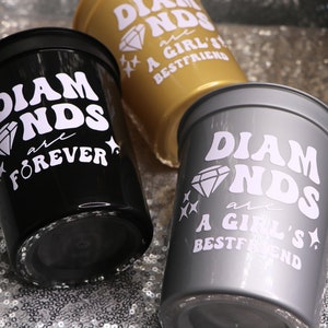 DIAMONDS ARE FOREVER Cups for Bachelorette Party | Las Vegas ...