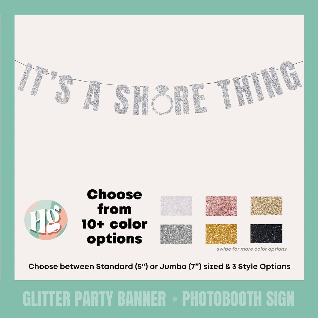 SHORE THING BANNER for Beach Bachelorette - Tropical Beach Bachelorette ...