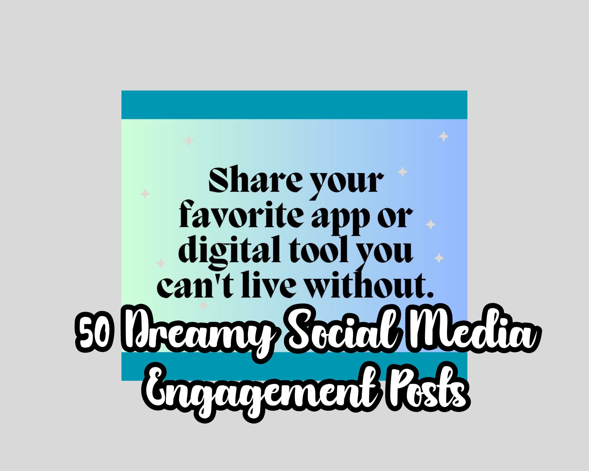 50 Dreamy Social Media Engagement Posts - Etsy