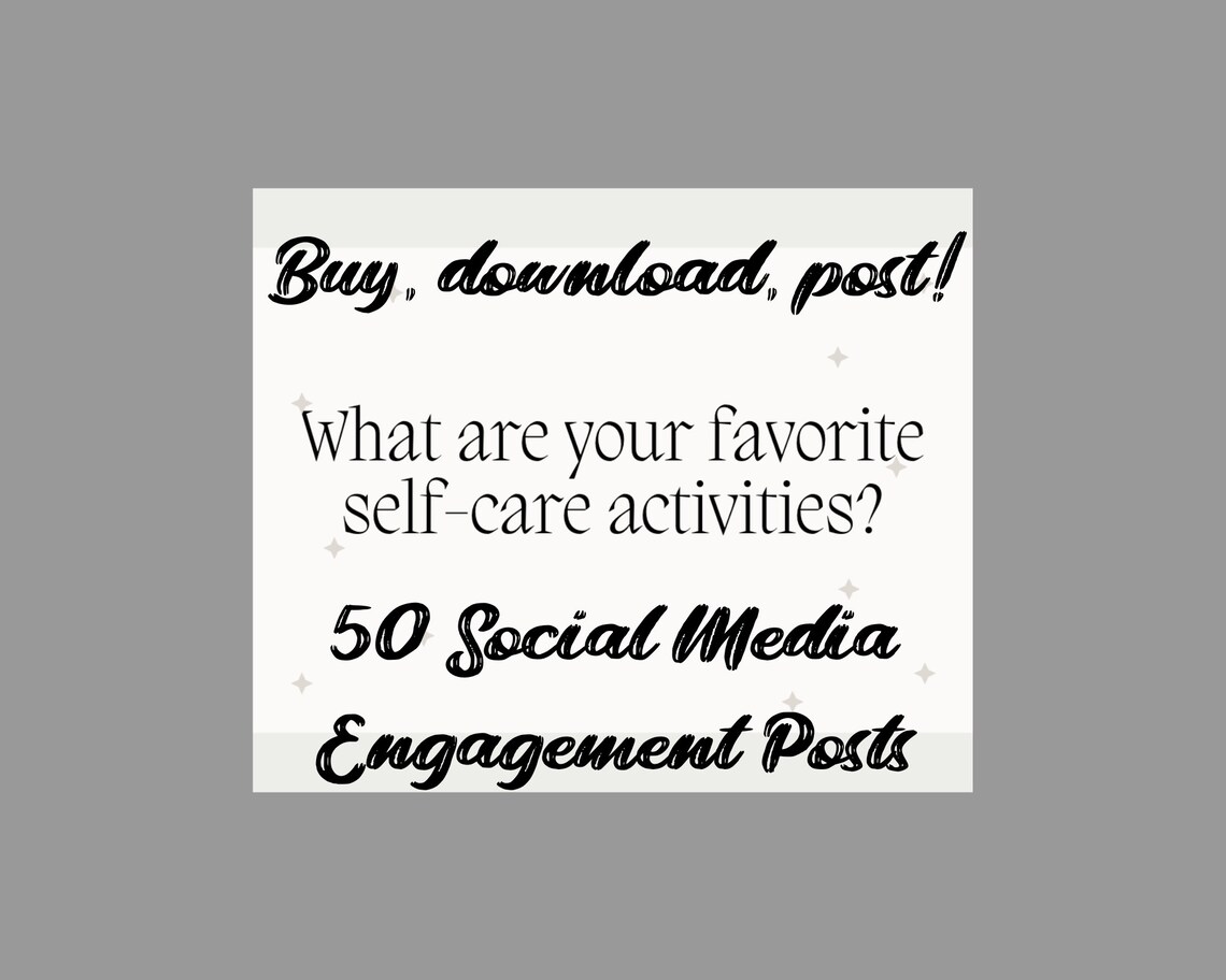 50 Social Media Engagement Posts for Groups, Pages, Etc! - Etsy