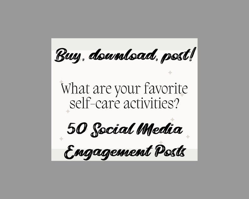 50 Social Media Engagement Posts for Groups, Pages, Etc! - Etsy