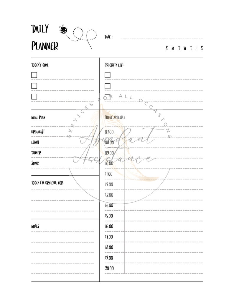 Ladybug All-in-one Planner - Printable - Etsy