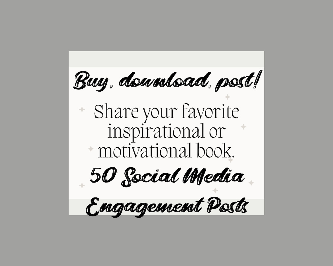 50 Social Media Engagement Posts for Groups, Pages, Etc! - Etsy