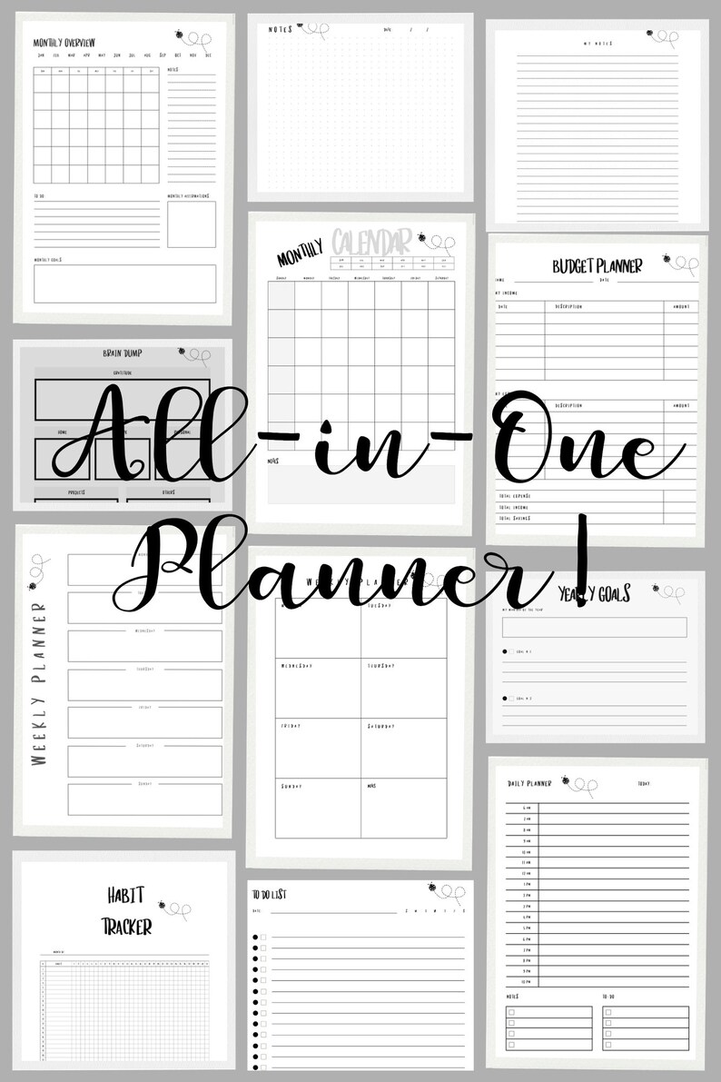 Ladybug All-in-one Planner - Printable - Etsy