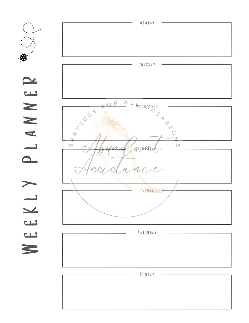 Ladybug All-in-one Planner - Printable - Etsy