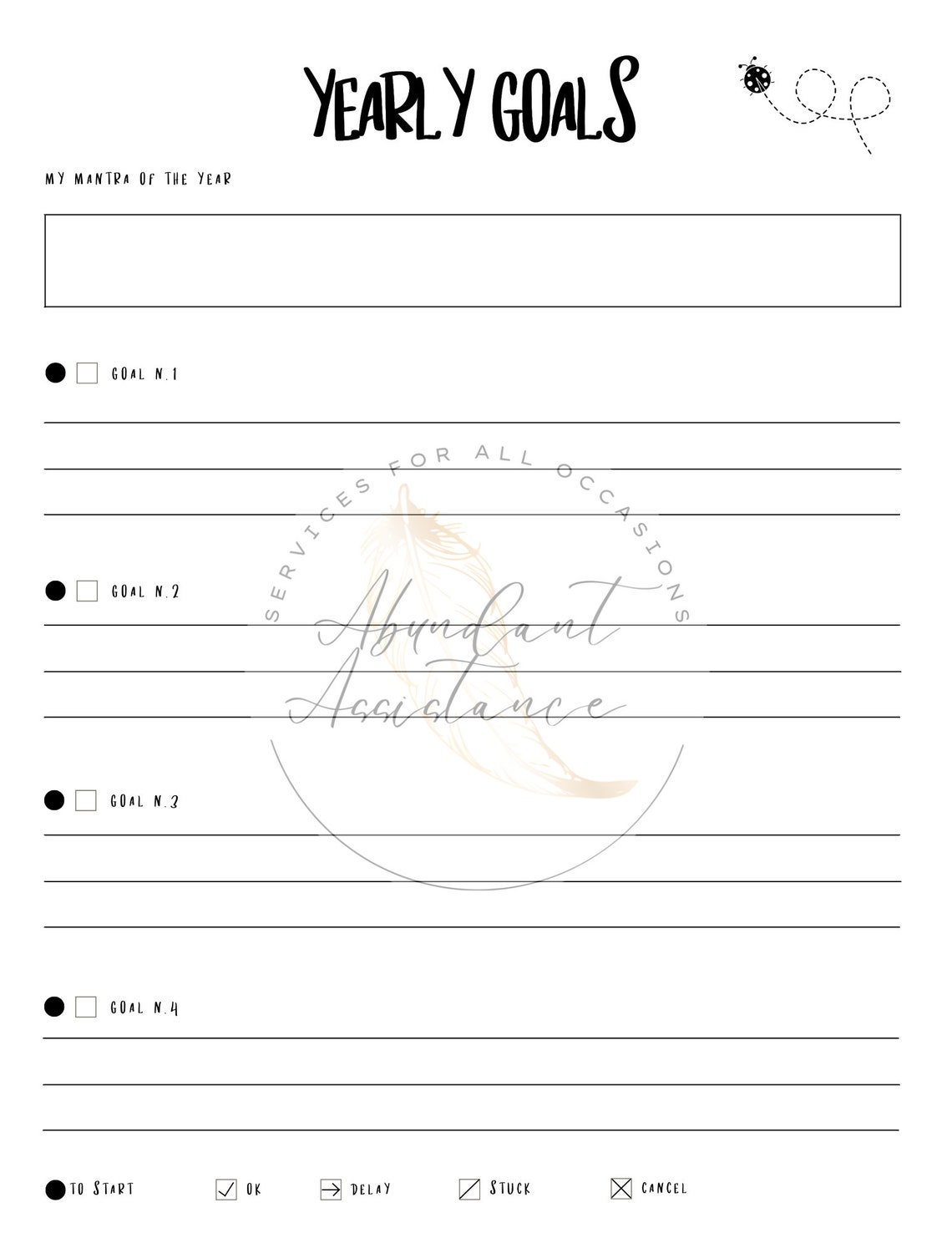 Ladybug All-in-one Planner Printable - Etsy
