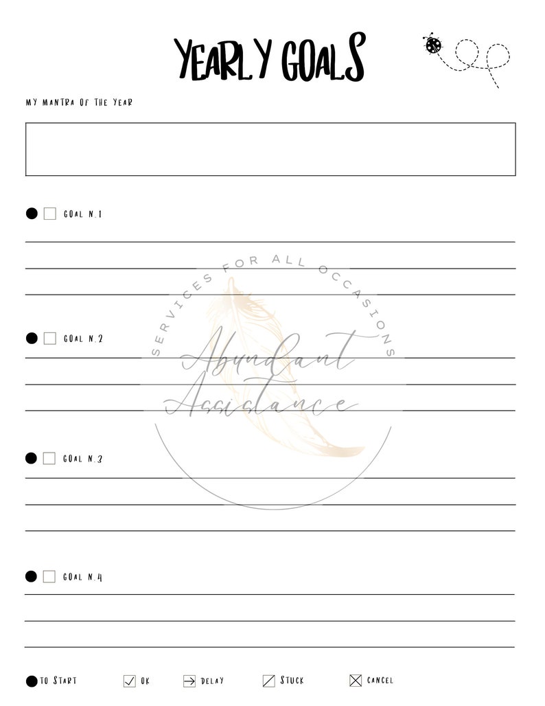 Ladybug All-in-one Planner Printable - Etsy