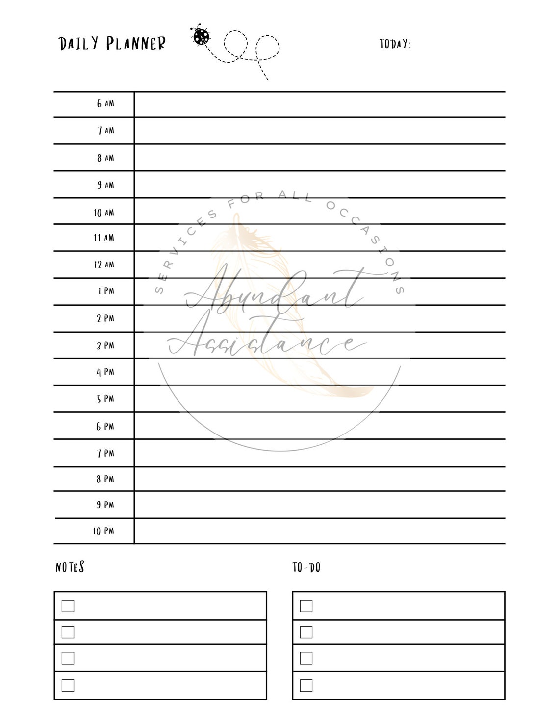 Ladybug All-in-one Planner Printable - Etsy