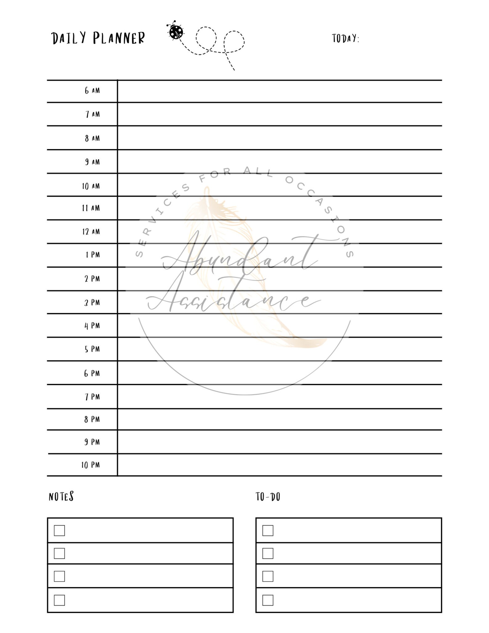 Ladybug All-in-one Planner - Printable - Etsy