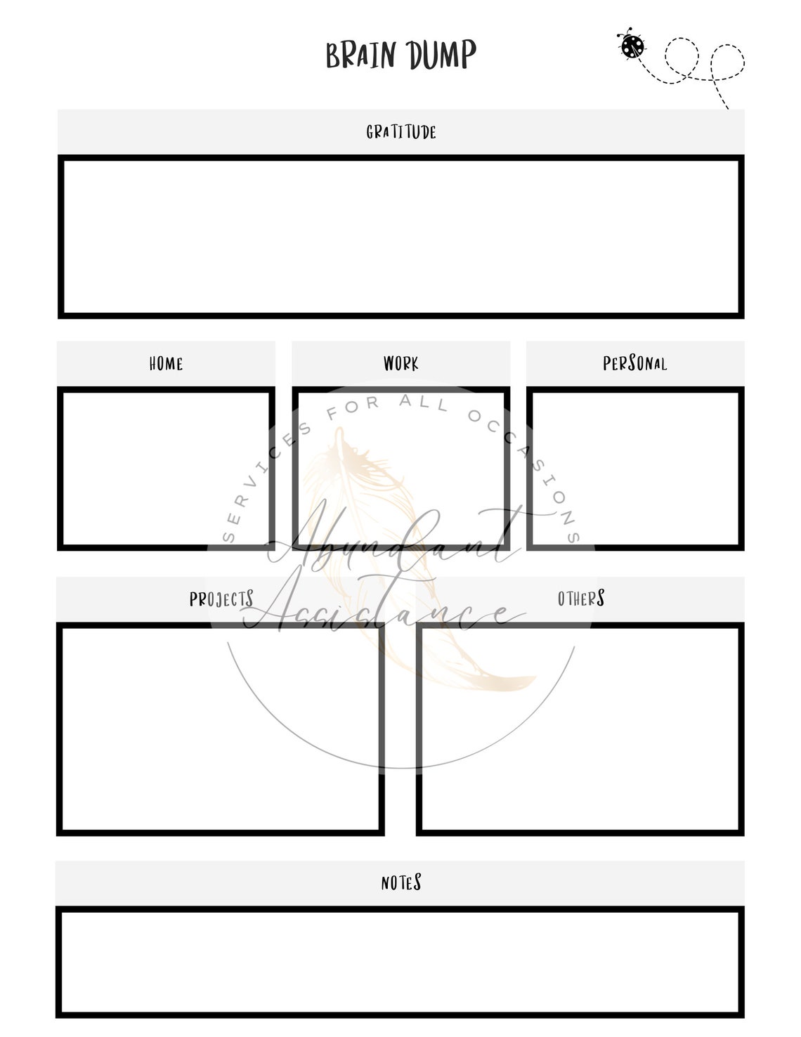 Ladybug All-in-one Planner Printable - Etsy