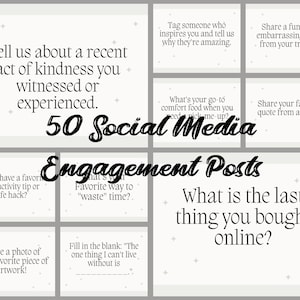 50 Social Media Engagement Posts for Groups, Pages, Etc! - Etsy