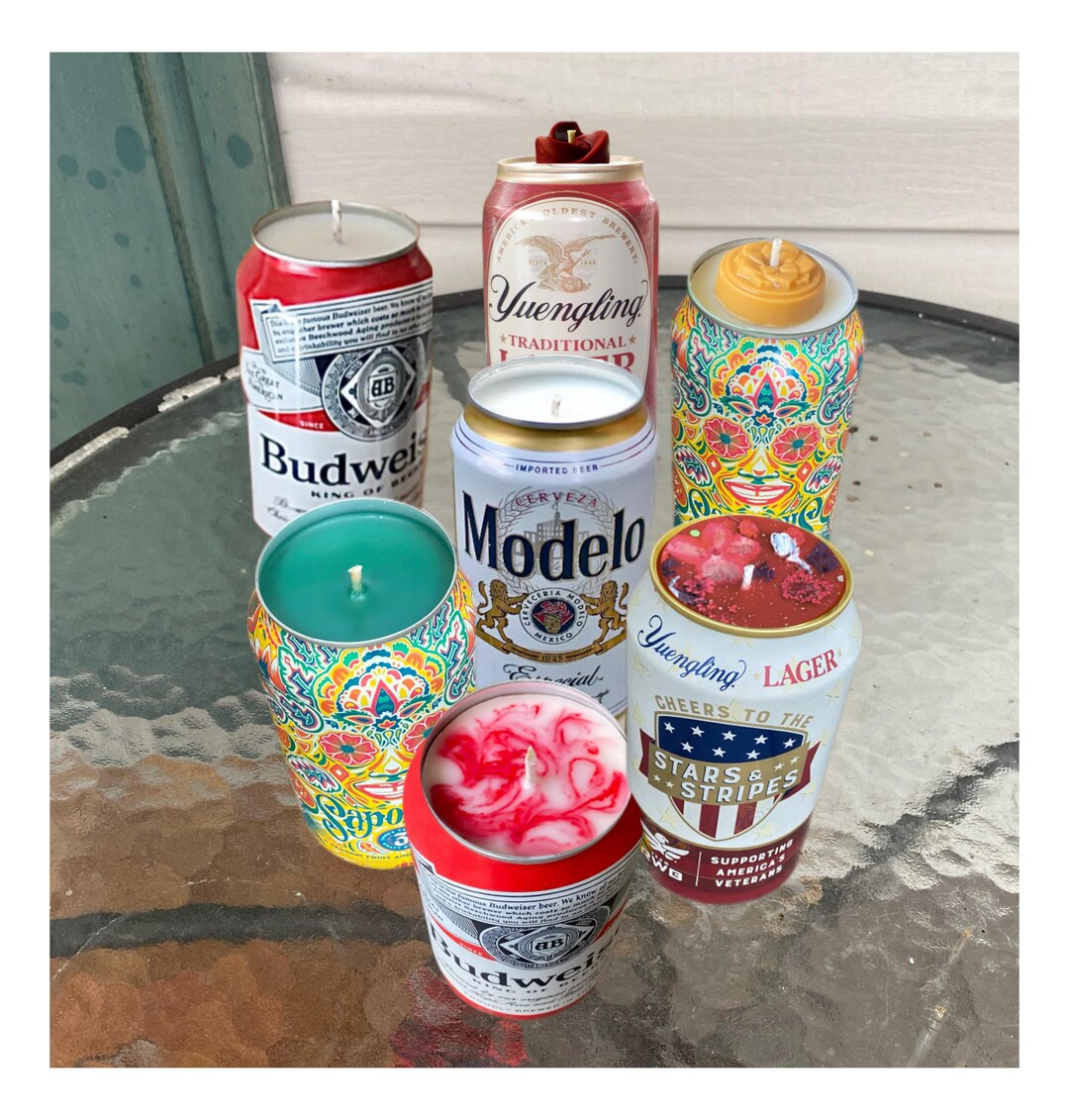 Beer Can Candles Made to Order Any Scent or Color, Modelo, Budweiser ...