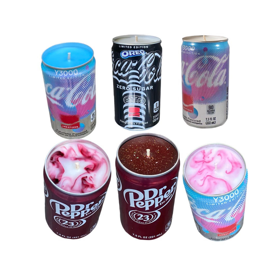 Dr Pepper, Coca Cola Oreo & Y3000 Can Soda Candles Made to Order Any ...