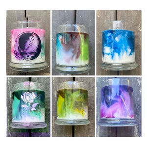 Marble Swirled Candles Personalizable Pick Wax Colors & - Etsy