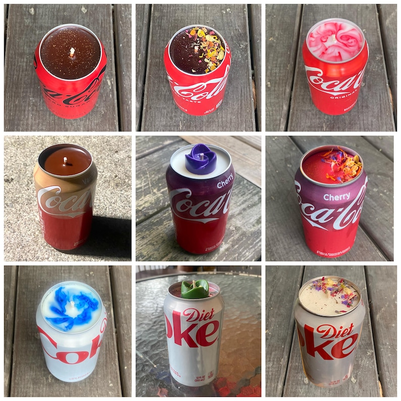 Coca Cola Can Candles: Recycled Soda Custom Scent and Wax Color, Diet ...
