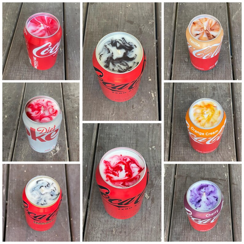 Coca Cola Can Candles: Recycled Soda Custom Scent and Wax Color, Diet ...