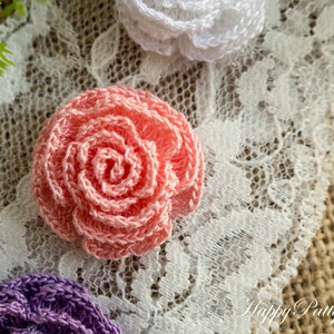 Mini Crochet Rose Pattern and Instructions Mini Rose | Etsy