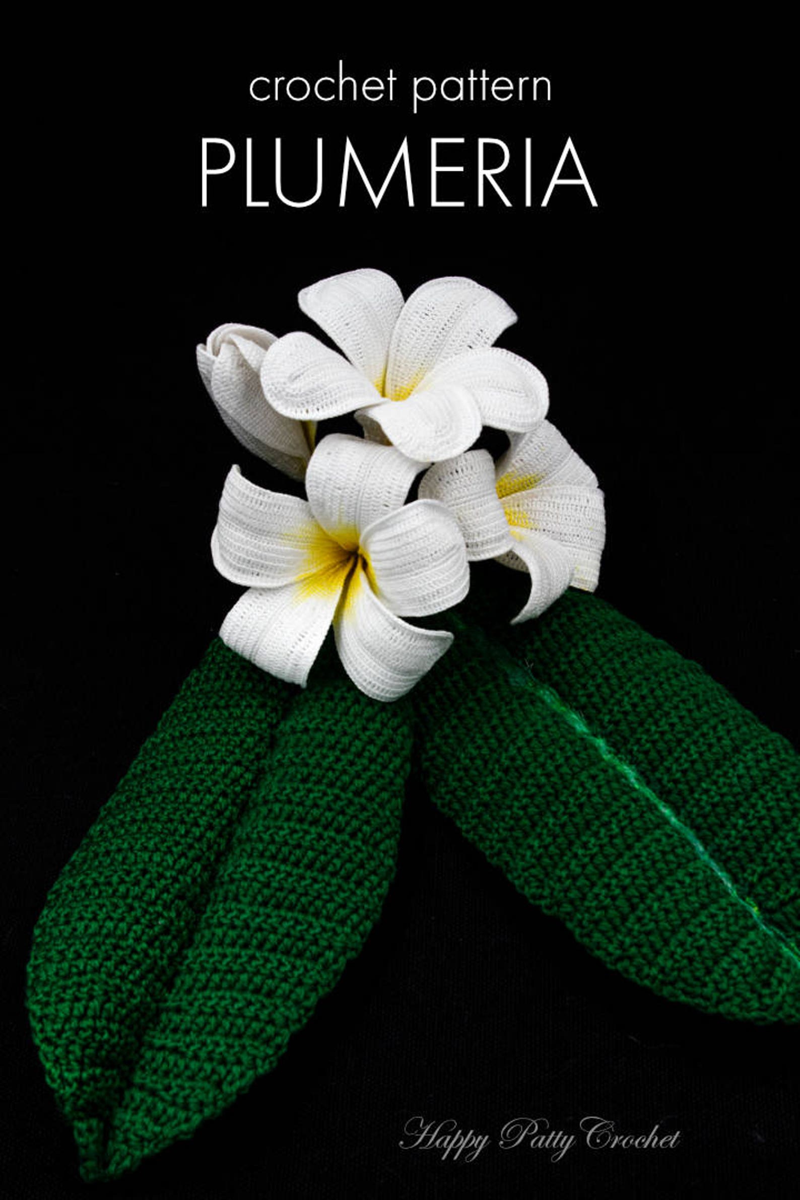 Crochet Plumeria Pattern Crochet Flower Pattern for - Etsy UK