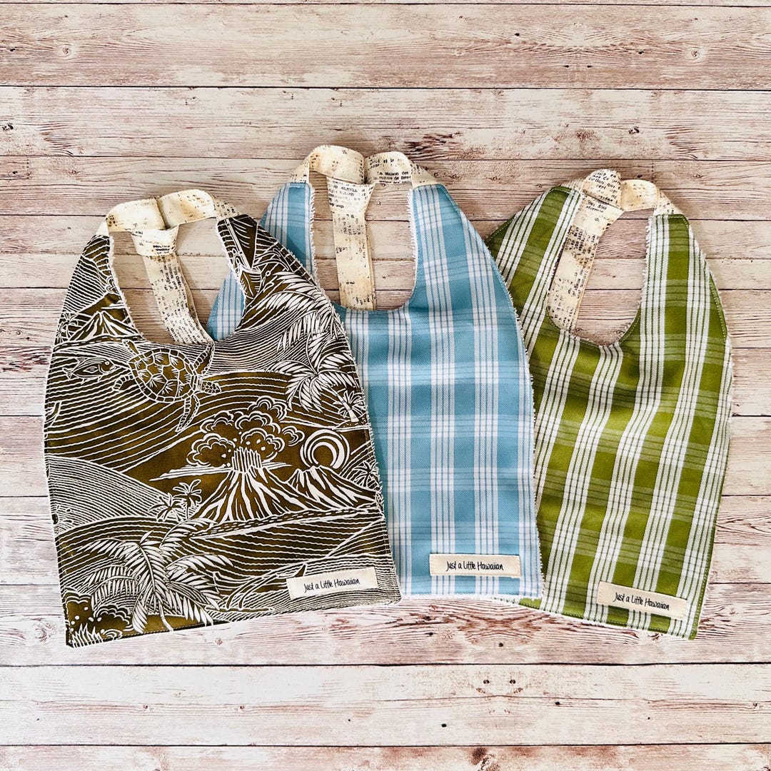Adjustable Baby & Toddler Palaka and Hawaiian Print Bib 5mos. to 24mos ...