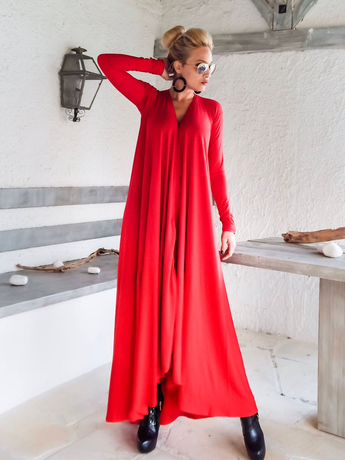 NEW ...red Maxi Dress / Red Dress / Evening Dress / Maxi Dress - Etsy