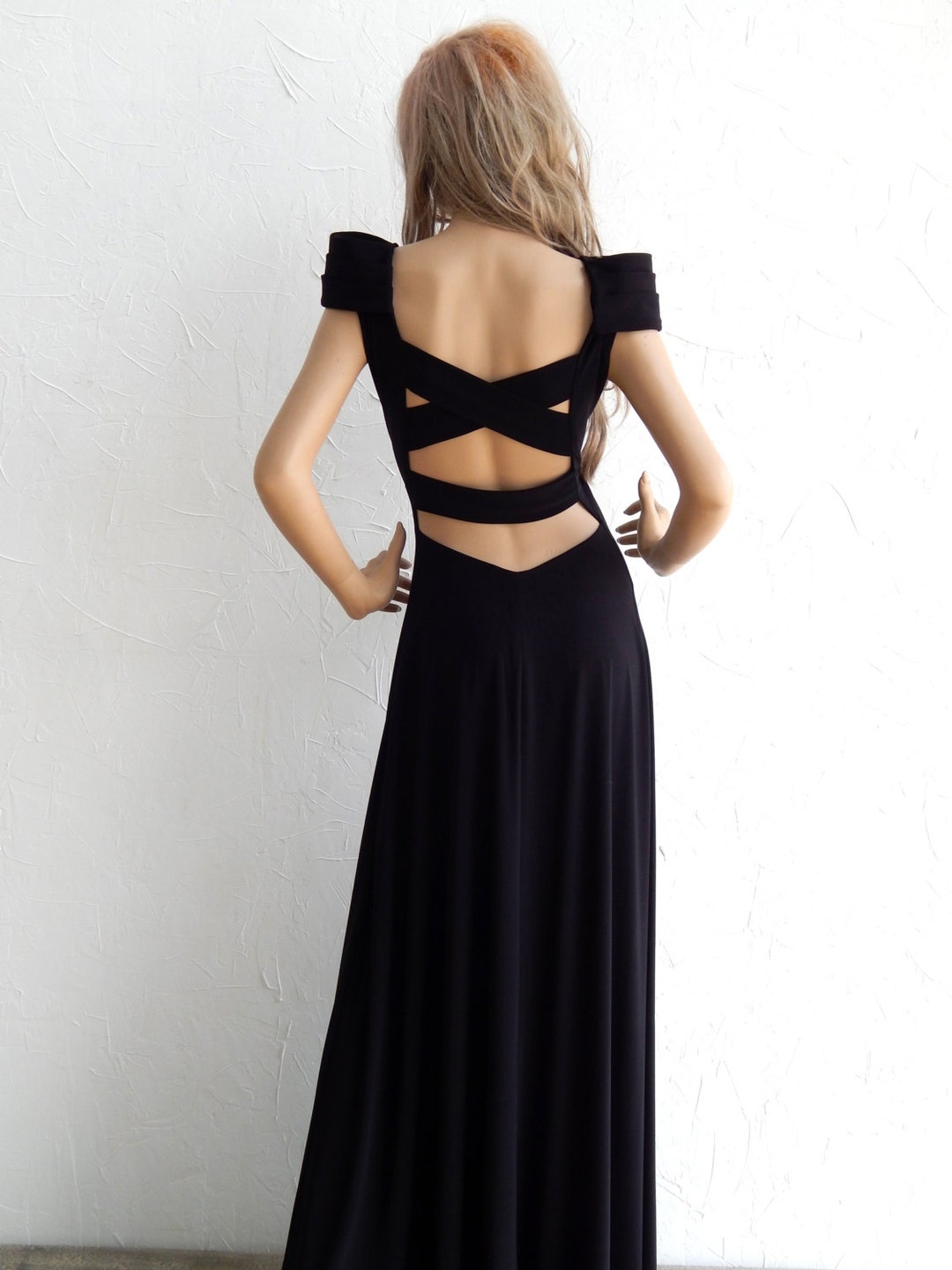 Open Back With Epaulettes and Cut-out Details Maxi Dress - #95008 - Etsy