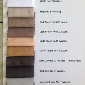 VISCOSE Color Chart - Etsy