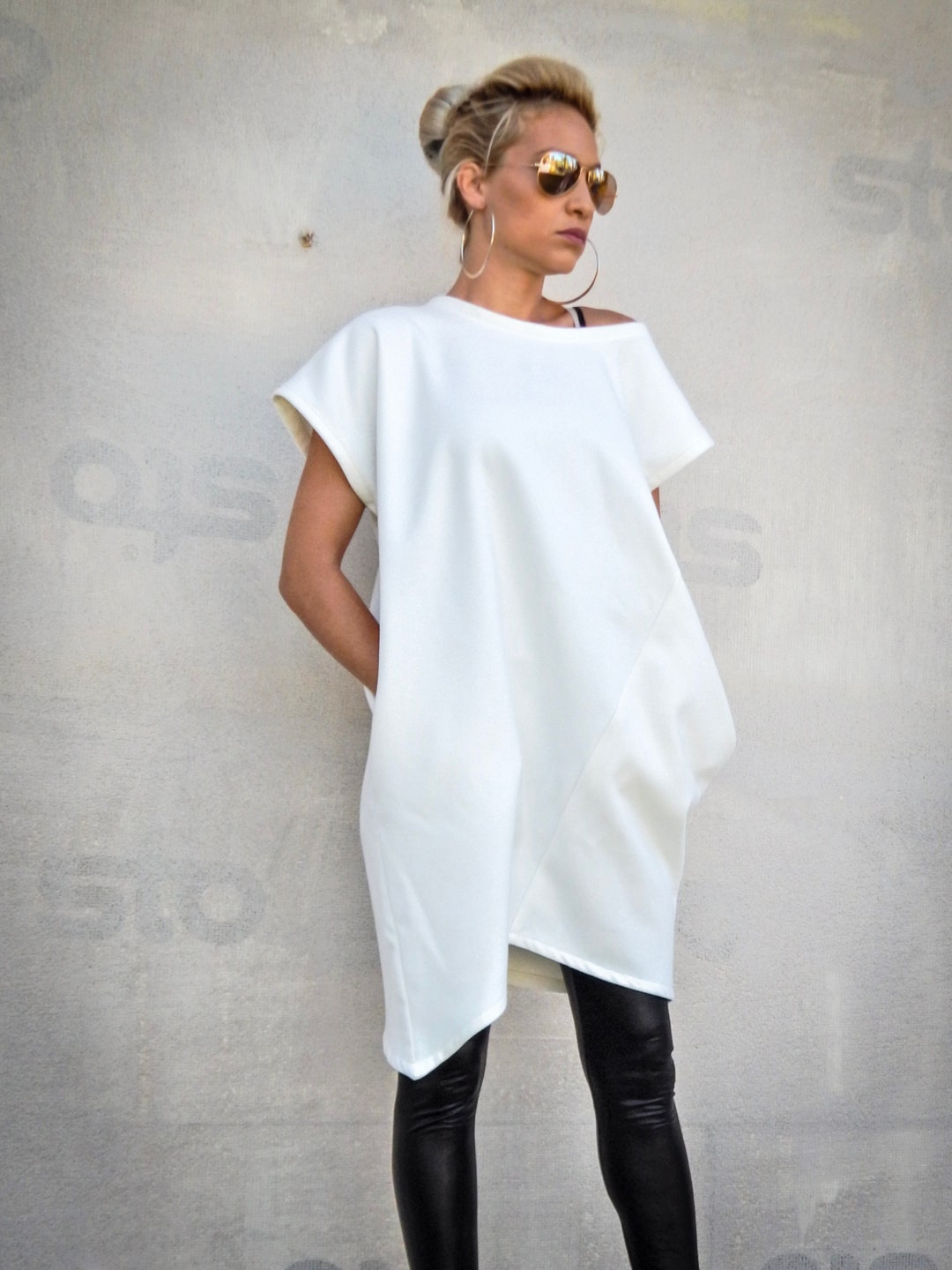 NEW Fall Winter Asymmetrical Top / Asymmetric Blouse / Warm Tunic ...