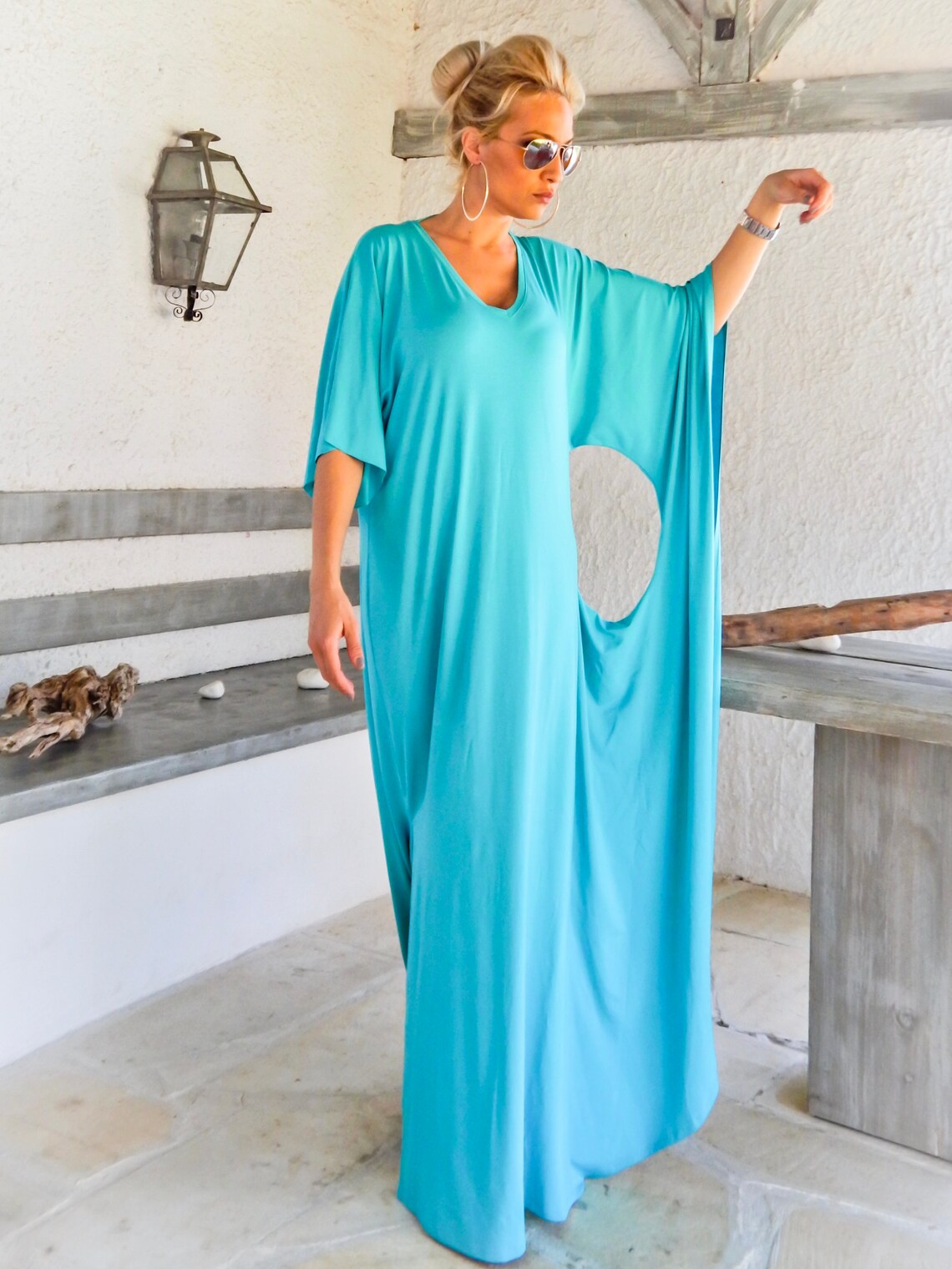 NEW Turquoise Kaftan / Plus Size Dress / Summer Kaftan / Plus - Etsy