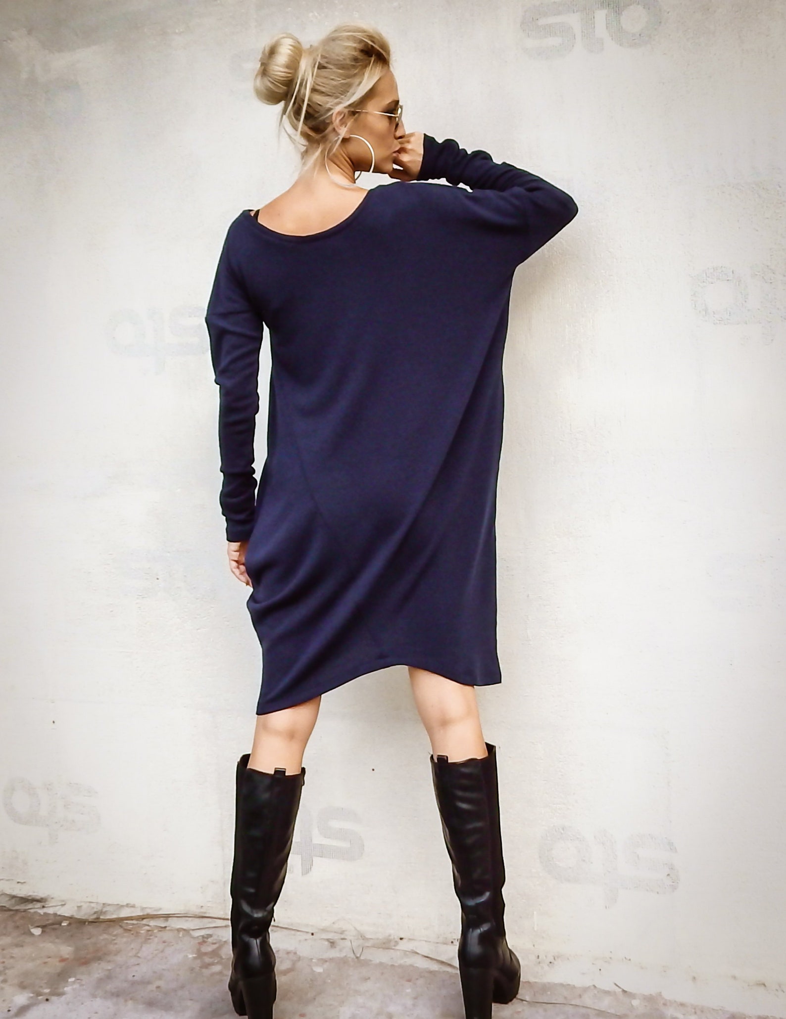 Handmade Knit Asymmetric Tunic - Plus Size Winter Top - Etsy