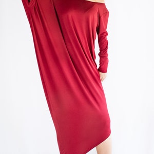 Deep Red Women Tunic / Oversize Tunic / Top Tunic / Dress Tunic ...