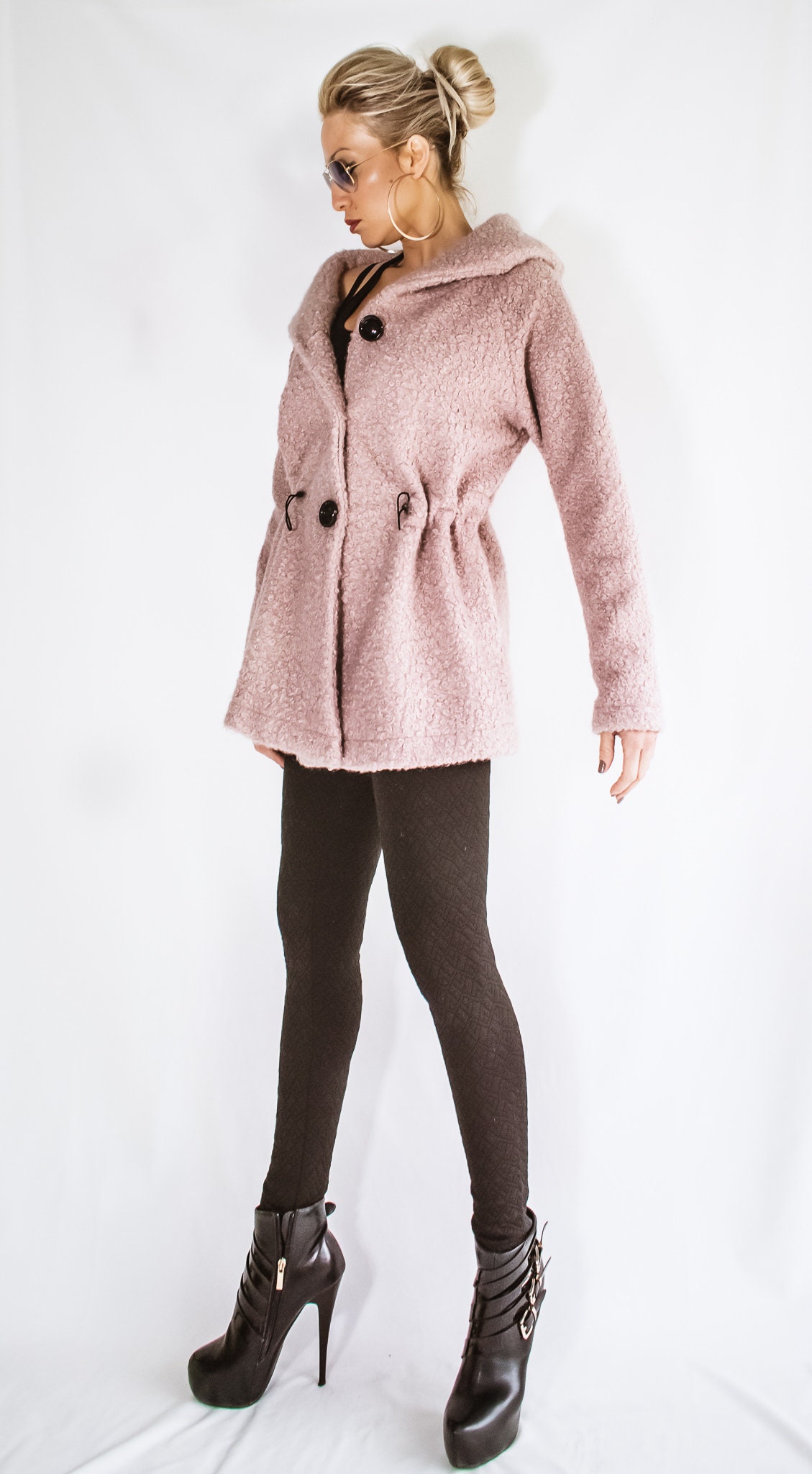 NEW Pink Wool Winter Coat / Women Jacket / Winter Coat / Wool | Etsy