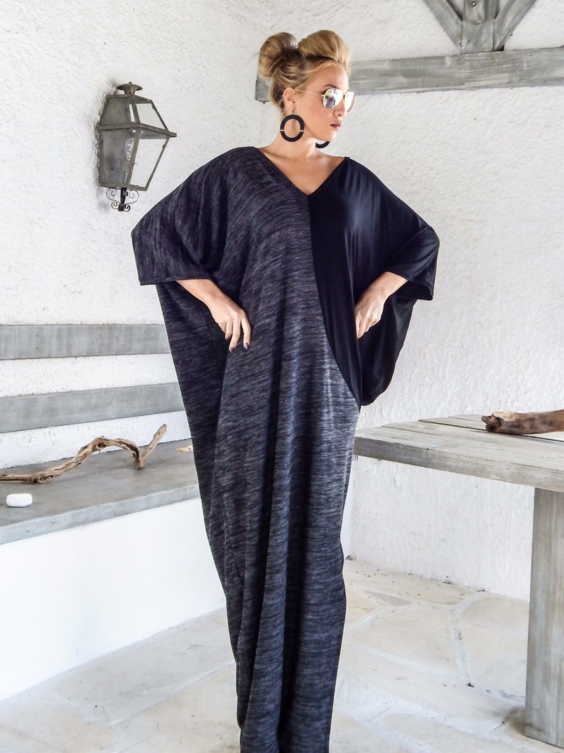 Warm Wool Maxi Dress Kaftan / Winter Warm Long Dress / Plus Size Dress ...
