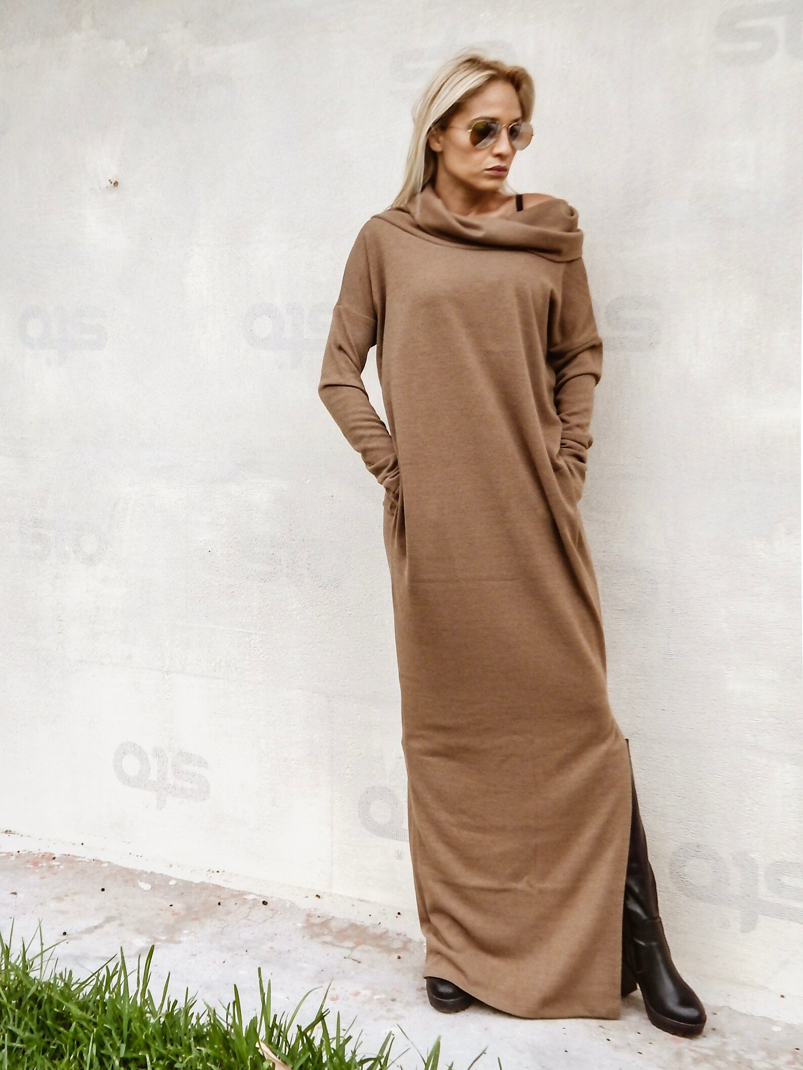 Winter Knit Dress / Maxi Winter Dress / Long Dress for Women / | Etsy