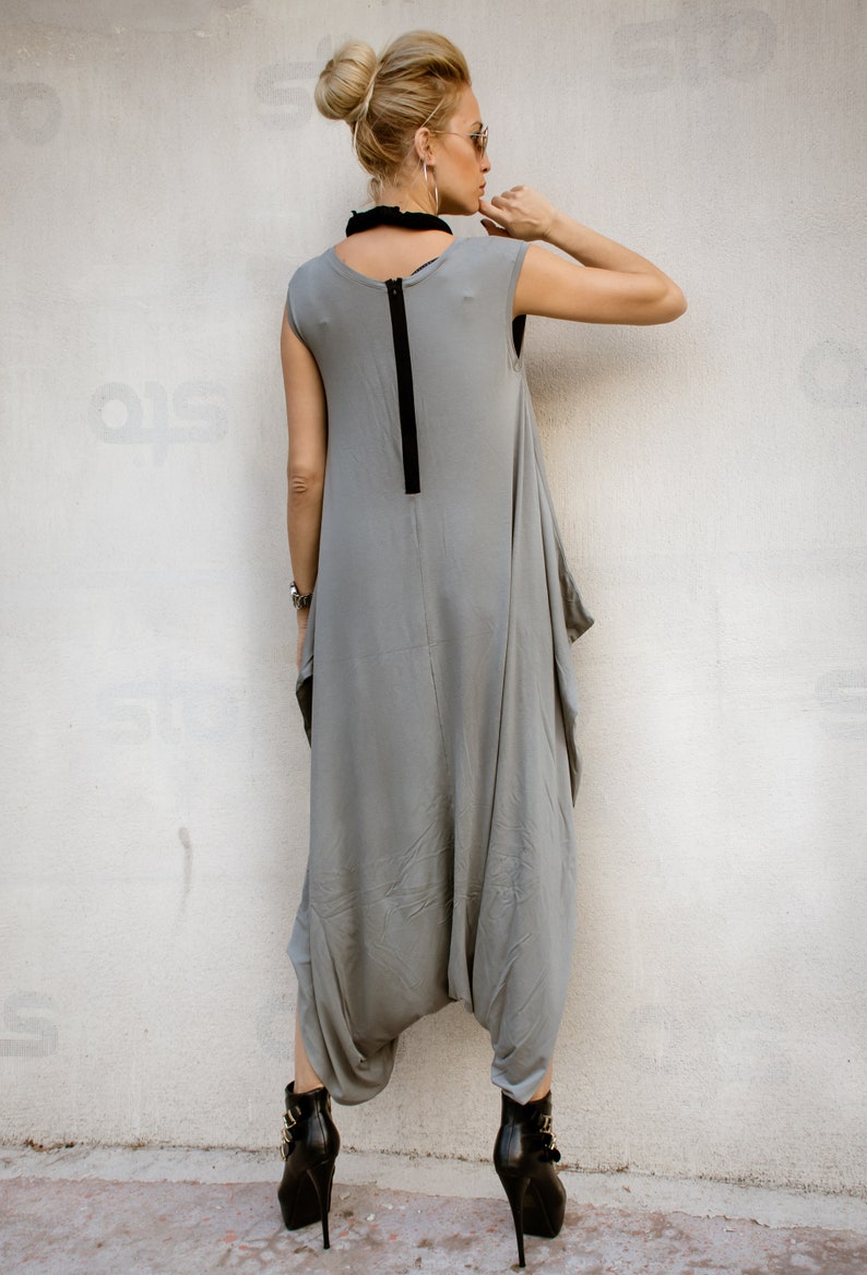 Gray Jumpsuit / Oversize Jumpsuit / Plus Size Jumpsuit / - Etsy UK